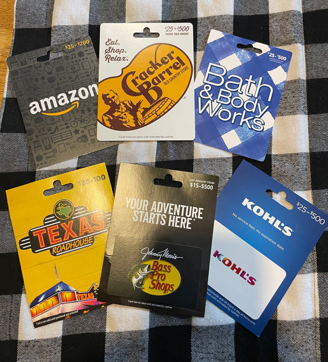 $500 gift card haul – Gorman VFD